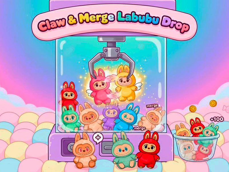 Claw & Merge Labubu Drop 🕹️ Chơi trực tuyến trên SGameS