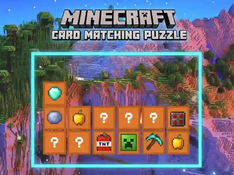 Minecraft Card Matching Puzzle 🕹️ Chơi trực tuyến trên SGameS